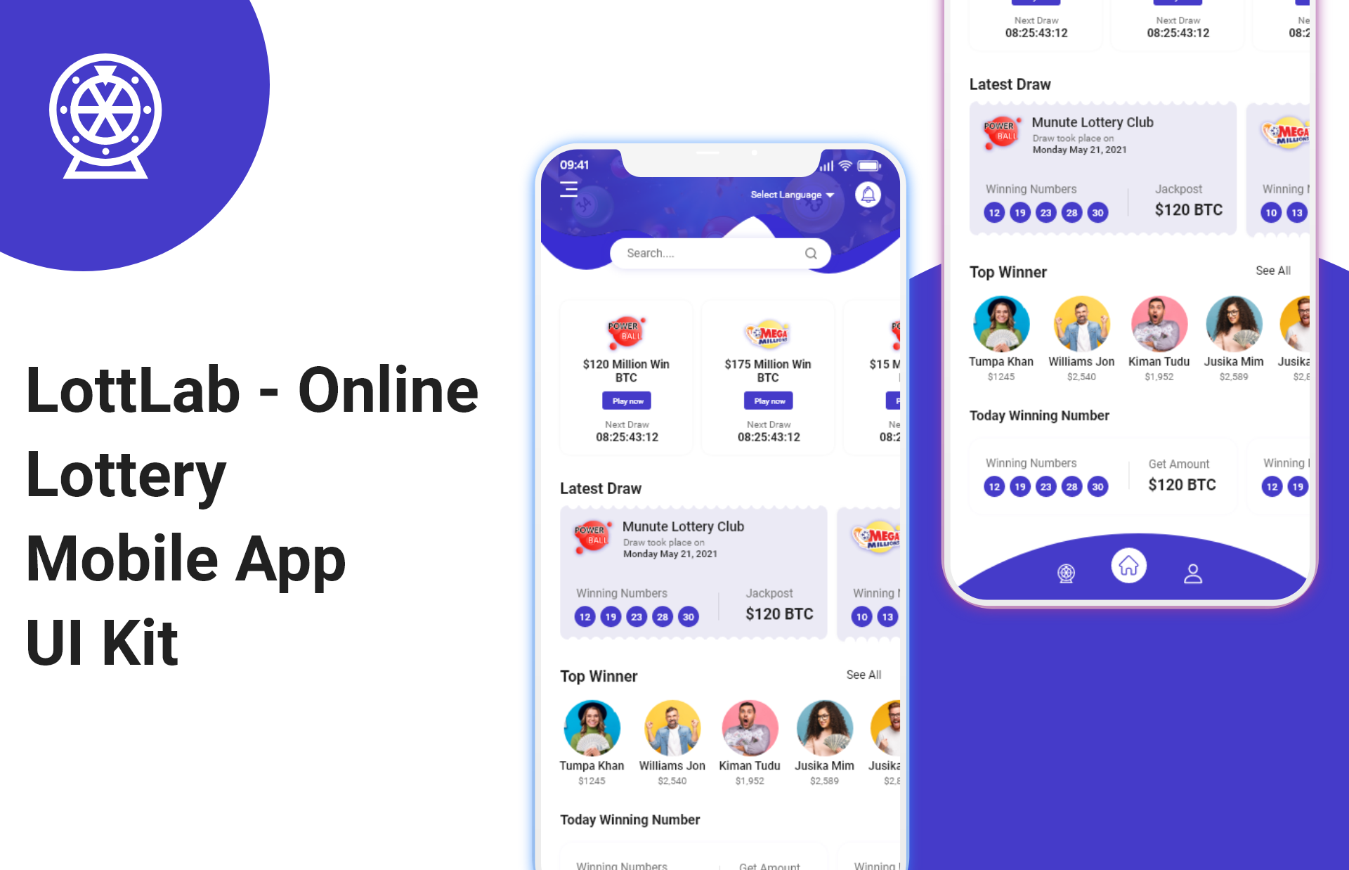 Lottlab Online Lottery Mobile App Ui Kit By Viserlab Themeforest